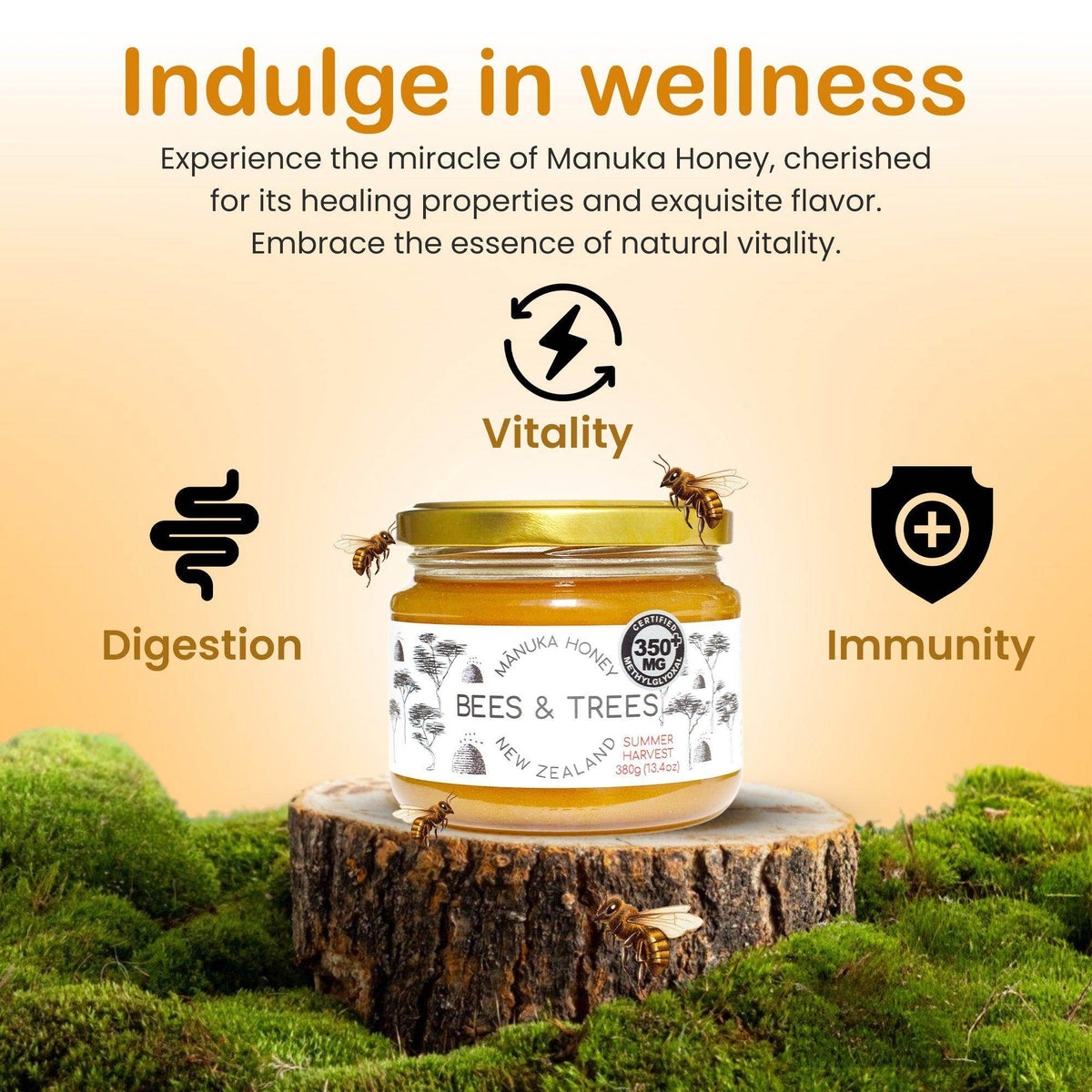 Manuka Honey from Bees & Trees - 100% Pure New Zealand Honey